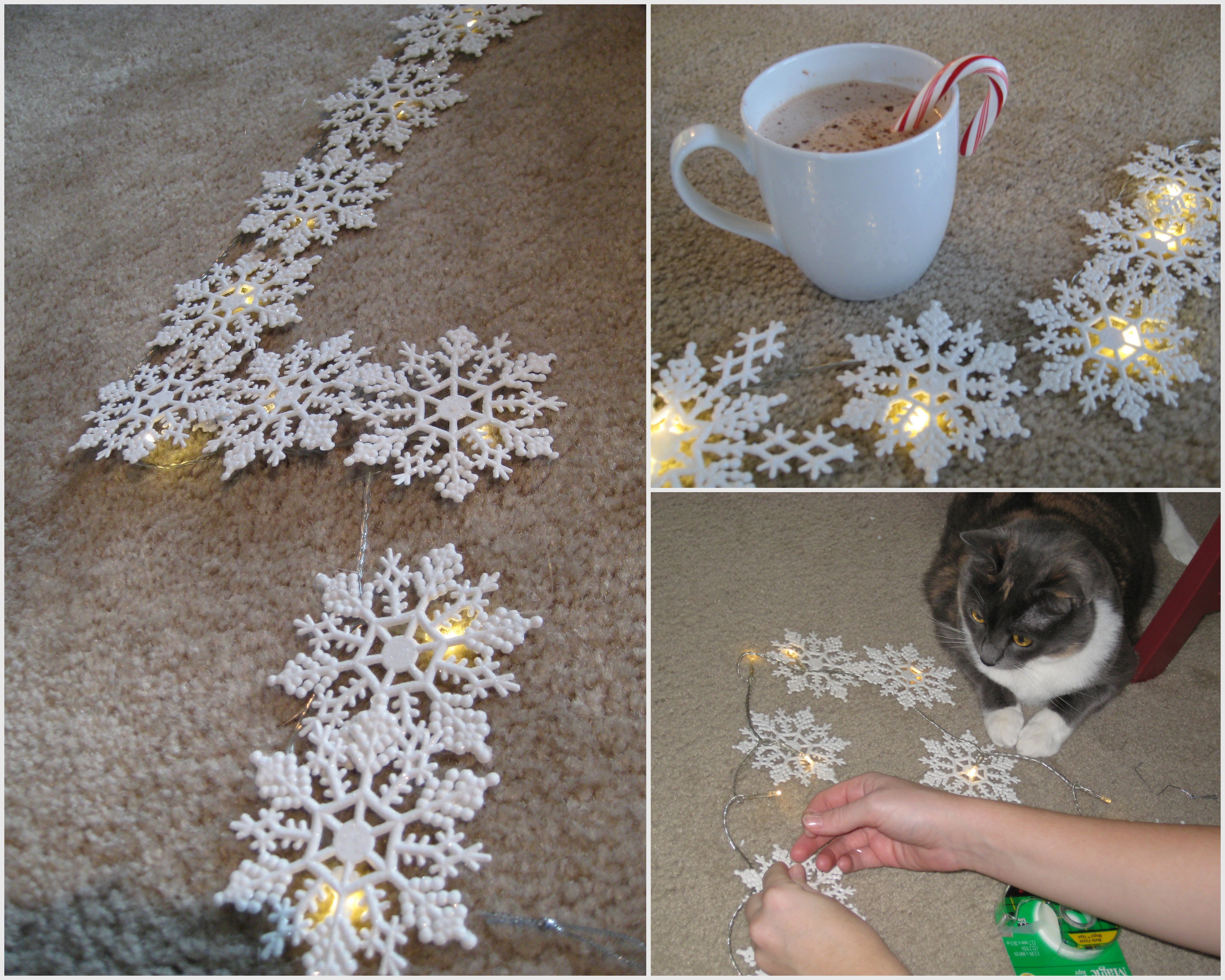 Illuminated Snowflake Garland DIY Two Delighted Illuminated Snowflake Garland DIY Two Delighted